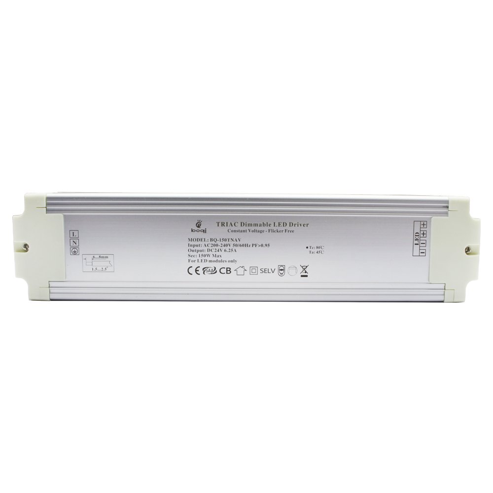 CV TRIAC Dimmable LED Driver 24V 150W Aluminum Case