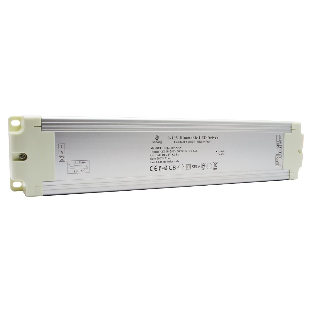 CV 0-10V Dimmable LED Driver 24V 200W Aluminum Case