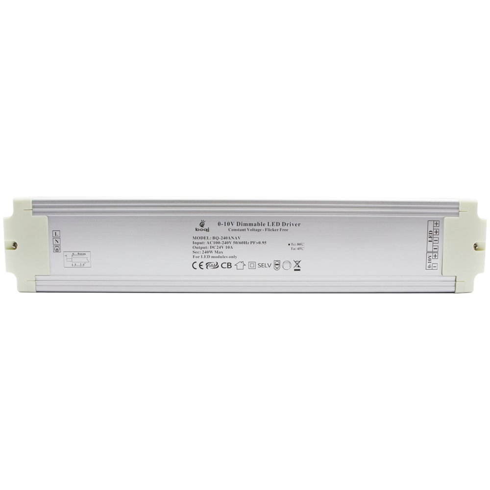 CV 0-10V Dimmable LED Driver 24V 240W Aluminum Case